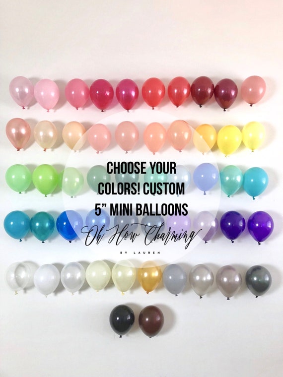 Latex Balloons 5 Balloons Mini Balloons Custom Color | Etsy
