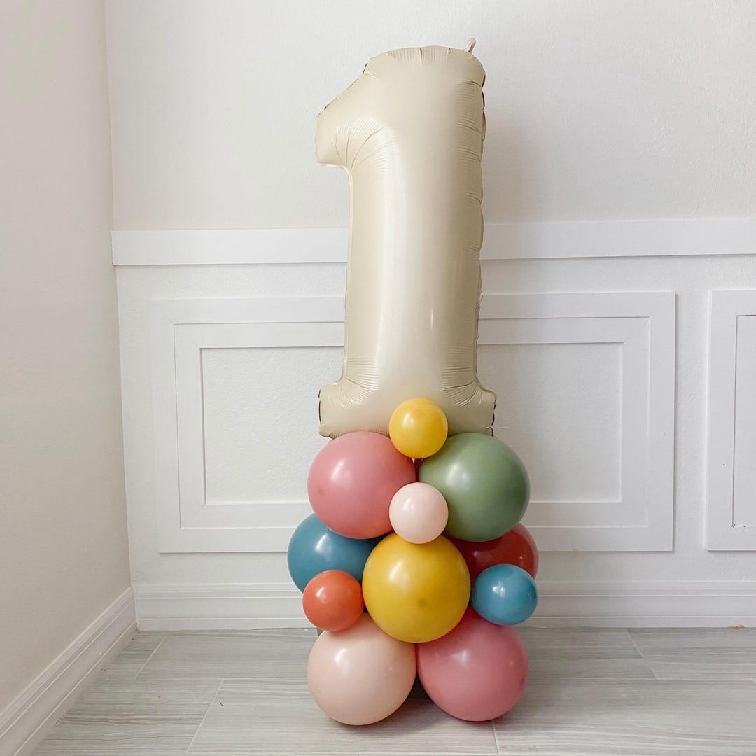Boho Rainbow Balloon Tower Kit: First Birthday Party Decor - Etsy