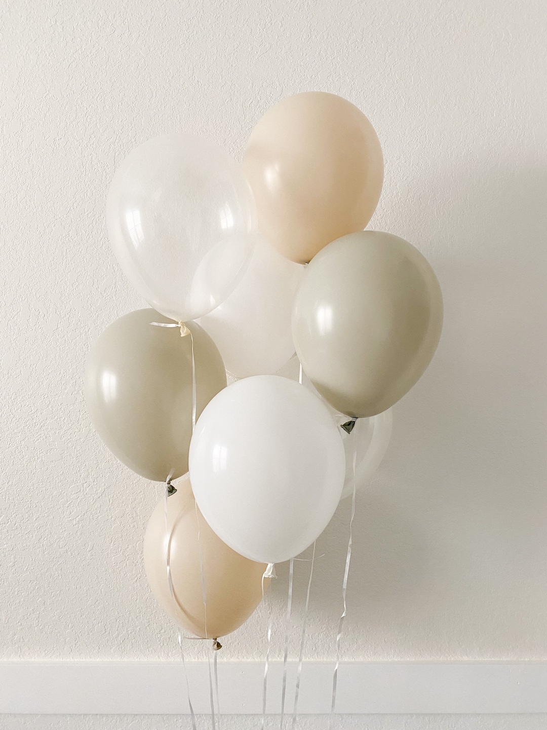 Neutral Tone Latex Balloons: Stone, Sand, Clear - Party Decorations - Etsy