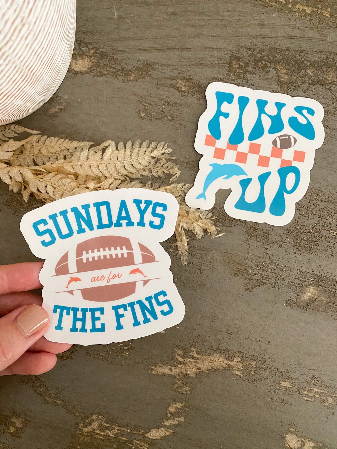 Sundays Are for the Fins Stickers Miami Sports Stickers Fins - Etsy
