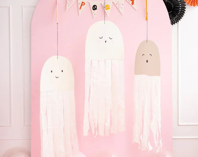 Ghost Hanging Banner | Halloween Banner Girly Halloween Photo Backdrop ...