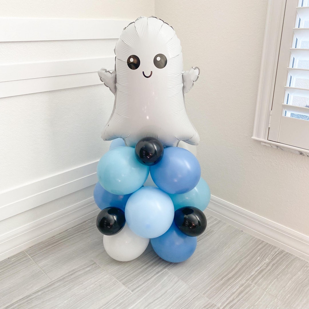 Blue Ghost Balloon Tower: Spooky Halloween Party Decor - Etsy