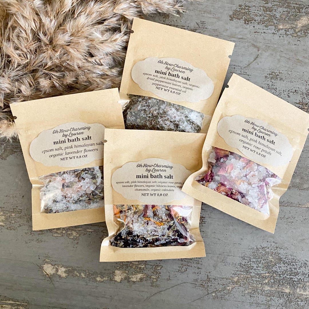 Organic Mini Bath Salt Set - Natural Relaxation & Aromatherapy Gift - Etsy