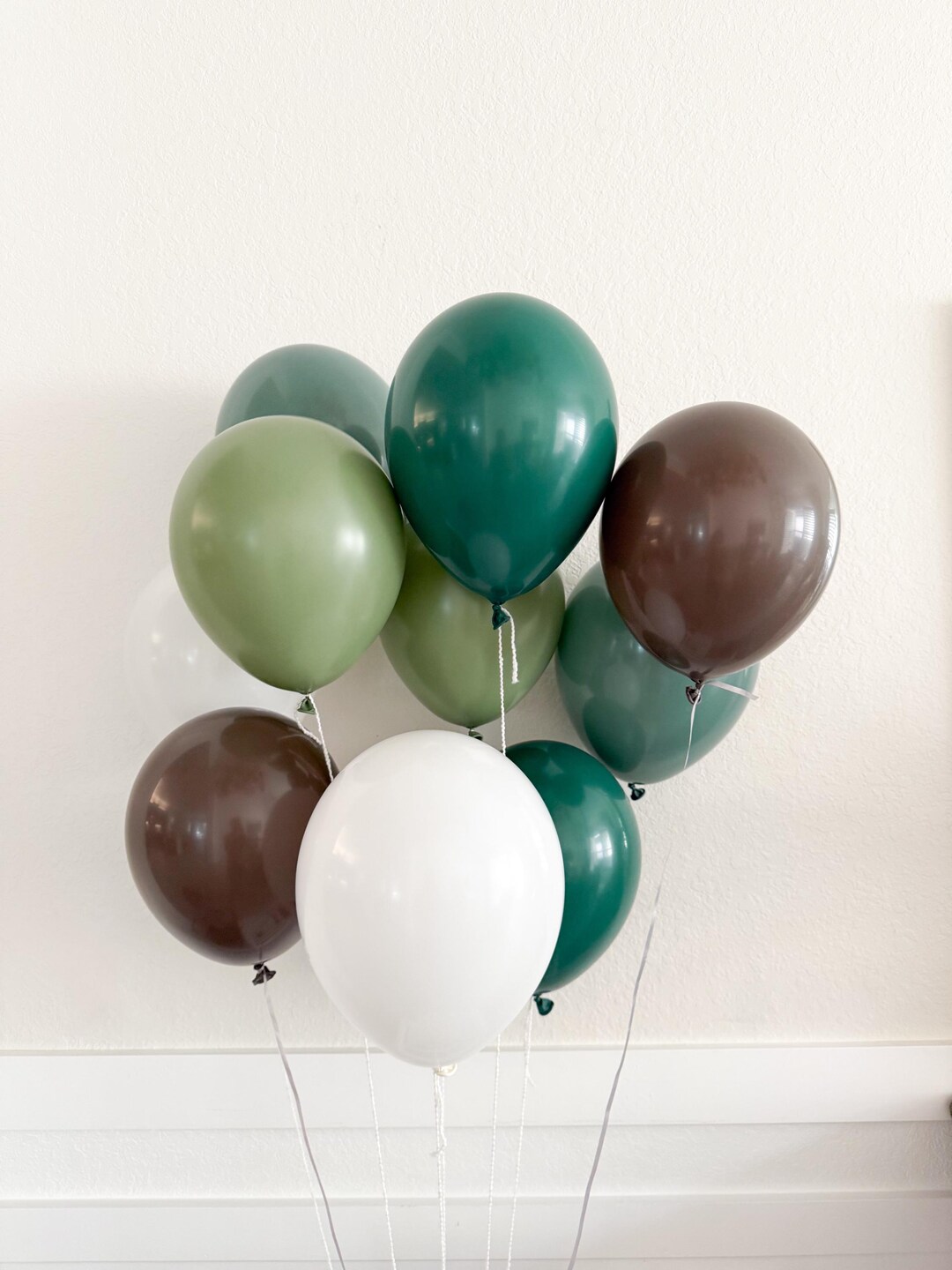 First Year Down Balloons Earthy Tones of Greens and Brown Rookie of the ...