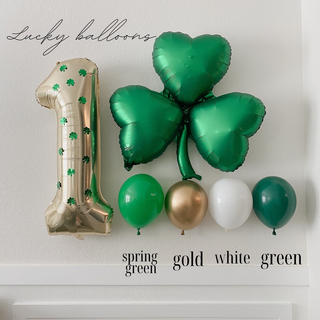 Lucky One Balloons Shamrock Balloons Lucky One Party St Patrick’s Day ...
