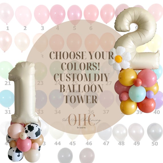 Balloon Tower Custom DIY Balloon Tower Kit Choose Your Colors Balloon ...