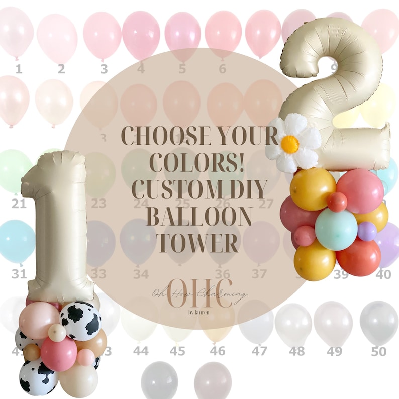 Balloon Tower Custom DIY Balloon Tower Kit Choose Your Colors - Etsy
