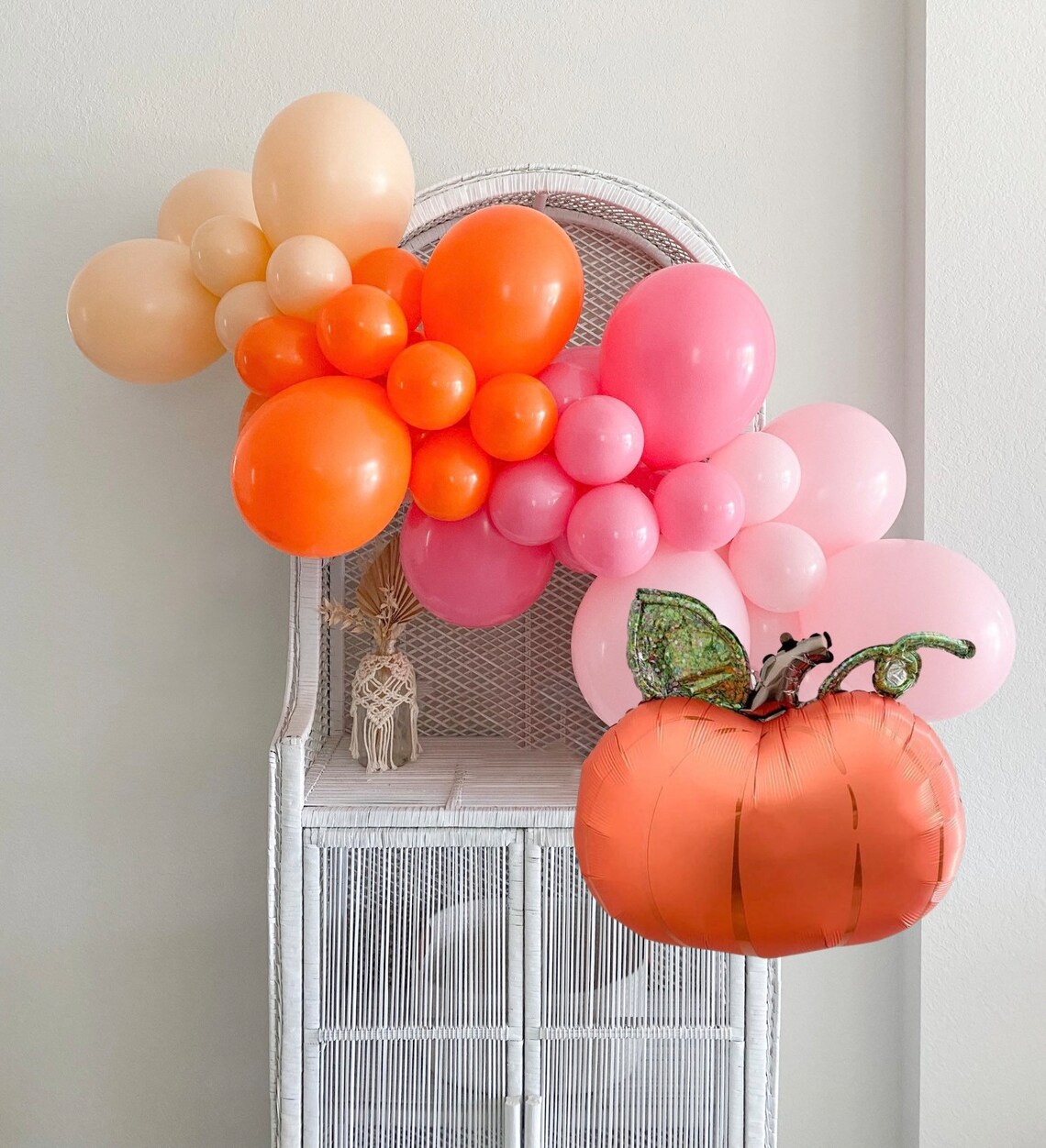 Little Pumpkin Balloon Garland Pink Orange Blush DIY Balloon - Etsy