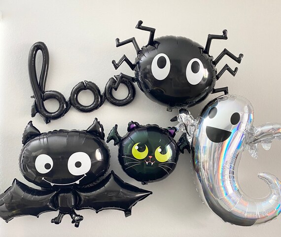 Halloween Balloons Ghost Balloon Boo Balloon Spider Balloon Bat Balloon ...