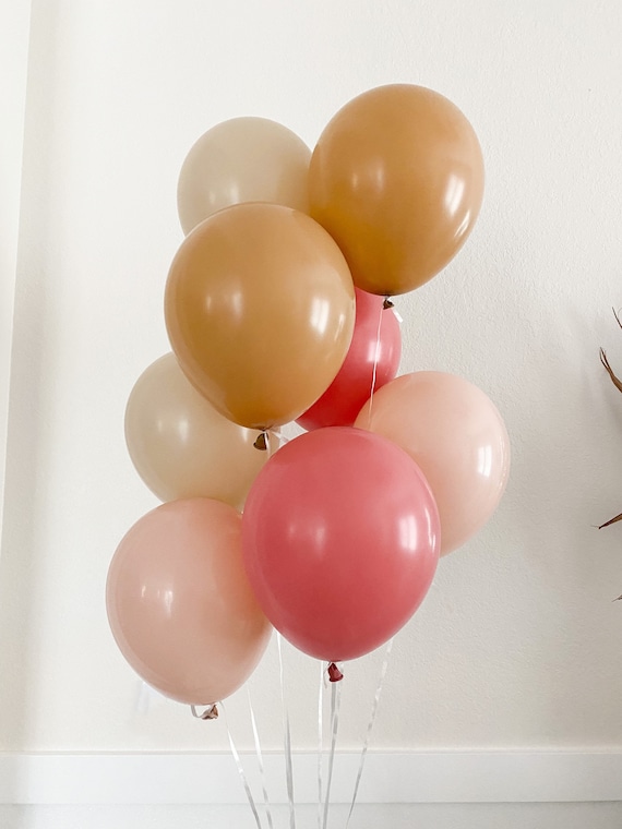 Latte Cameo Rosewood White Sand Balloons Fall Balloons Boho Party Retro ...