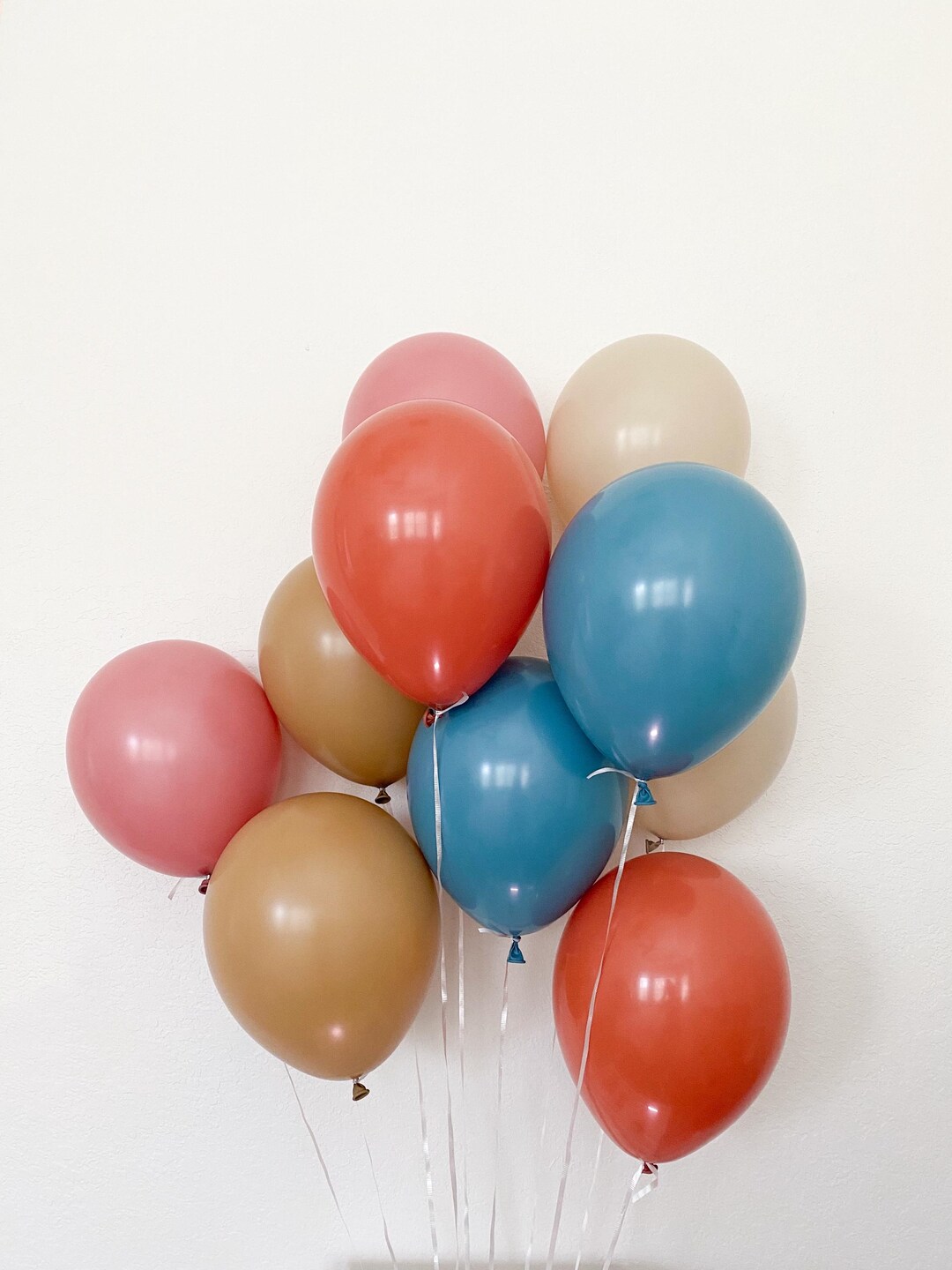 Boho Balloons Modern Rustic Retro Balloons Teal and Rust Orange Mint ...