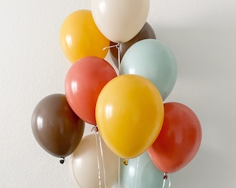 Boho Rainbow Latex Balloons Burnt Orange Mustard Blush Sage Slate ...