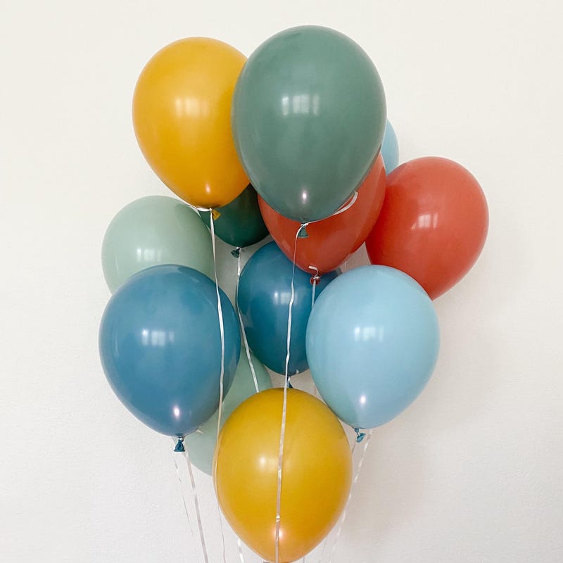 Red and Blue and Yellow Balloons - Etsy