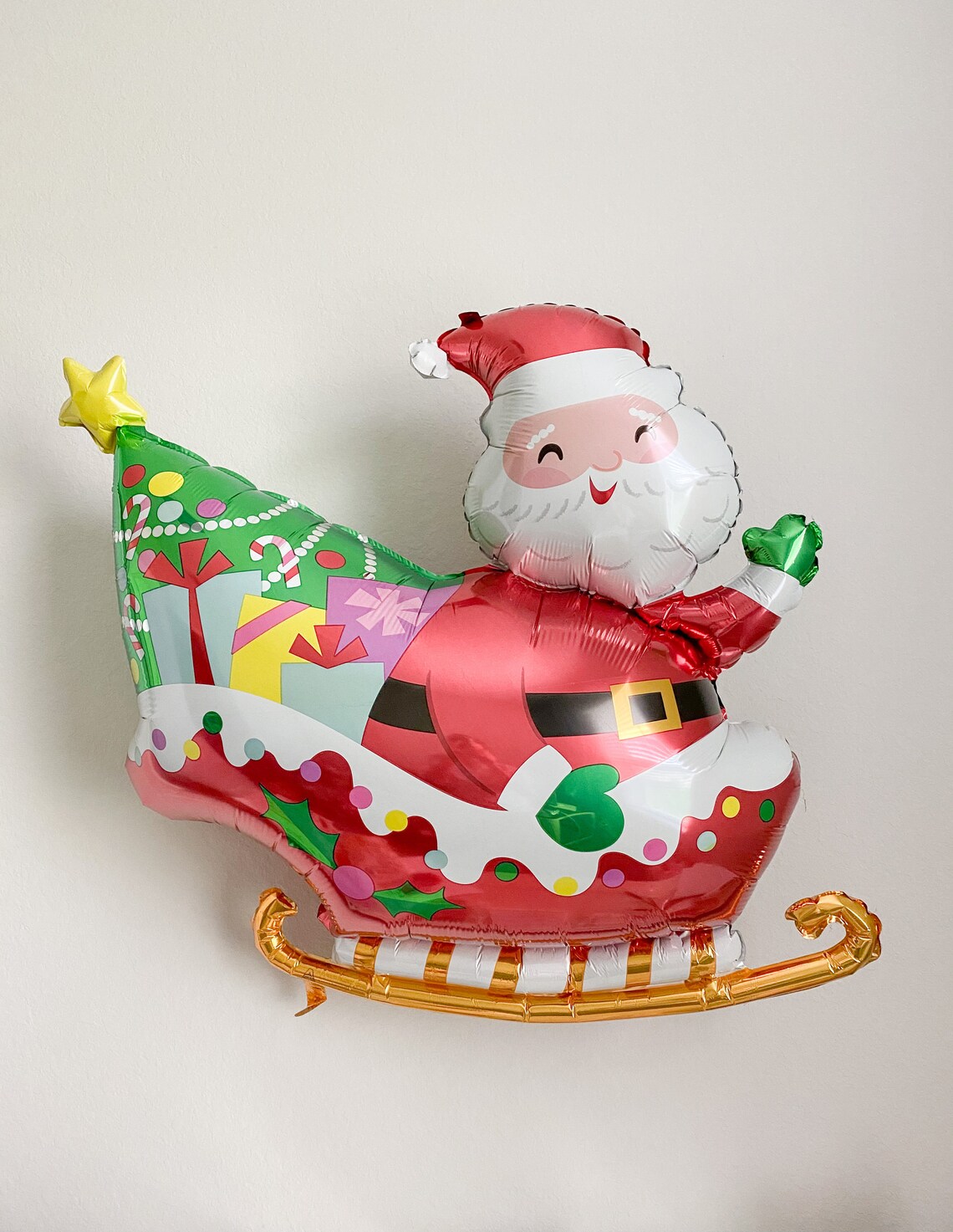 Santa Balloon Santa and Sleigh Christmas Balloons Santa Party - Etsy