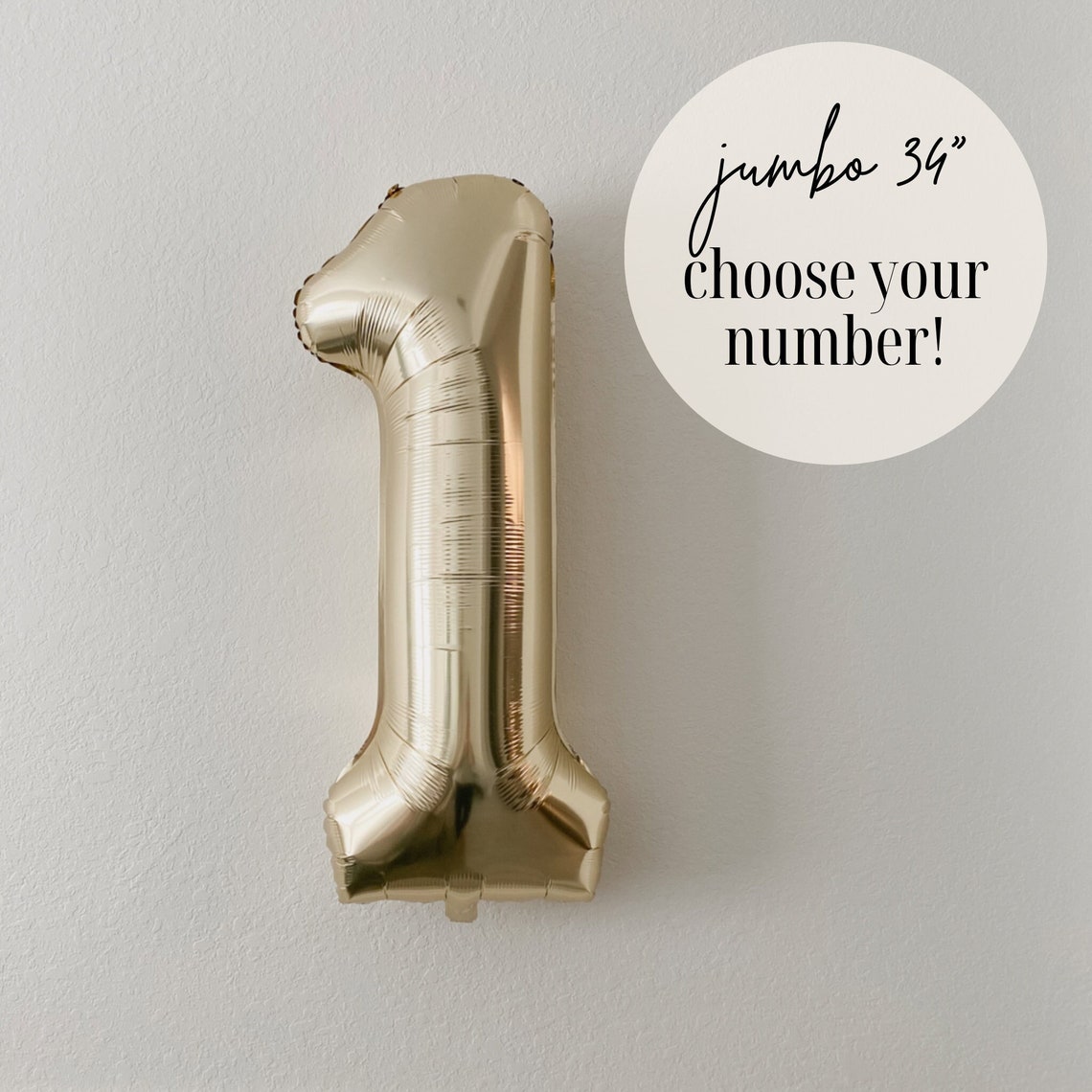 Jumbo Gold Number Balloon: 34" Birthday Party Photo Prop - Etsy
