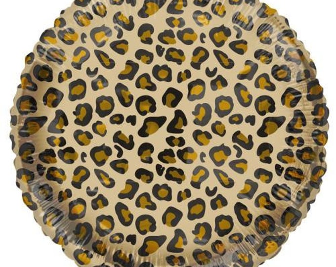 Cheetah 18" Mylar Balloon Animal Print Balloons Tropical Party Wild One ...