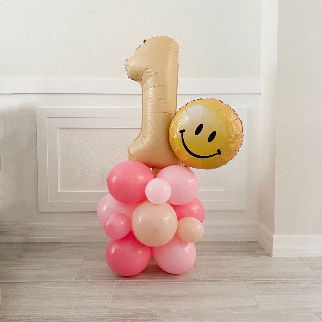 Happy Babe Balloon Tower Kit One Happy Girl Balloon Column Rad Girl ...