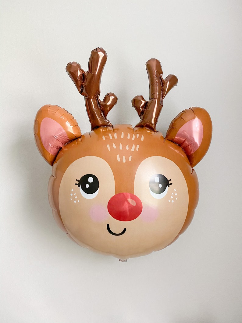 Globo de reno Decoración de renos Globos de Navidad Nariz roja - Etsy ...