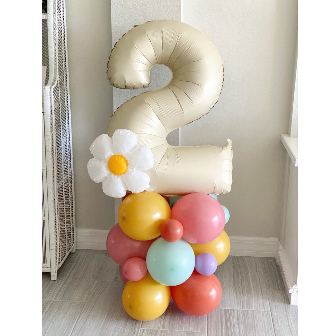 Groovy Balloon Tower Kit Daisy Balloon Column Groovy One Two Groovy ...