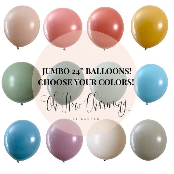 Jumbo 24" Boho Balloons | Choose Your Colors | Jumbo Balloons Boho ...