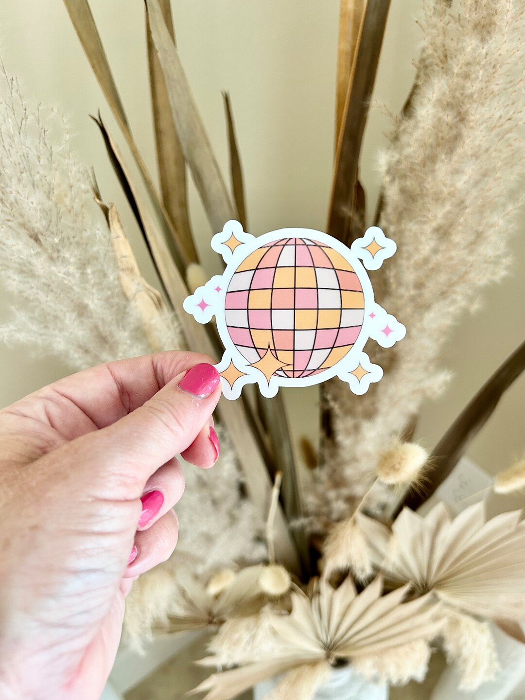 Disco Ball Sticker Vinyl Sticker Groovy Sticker Disco Sticker - Etsy