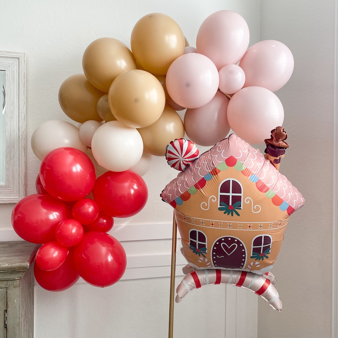 Gingerbread House Balloons Gingerbread Balloon Garland Gingerbread ...