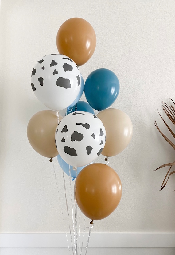 Cowboy Balloons Farm Party First Rodeo Cow Print Balloons Wild West ...