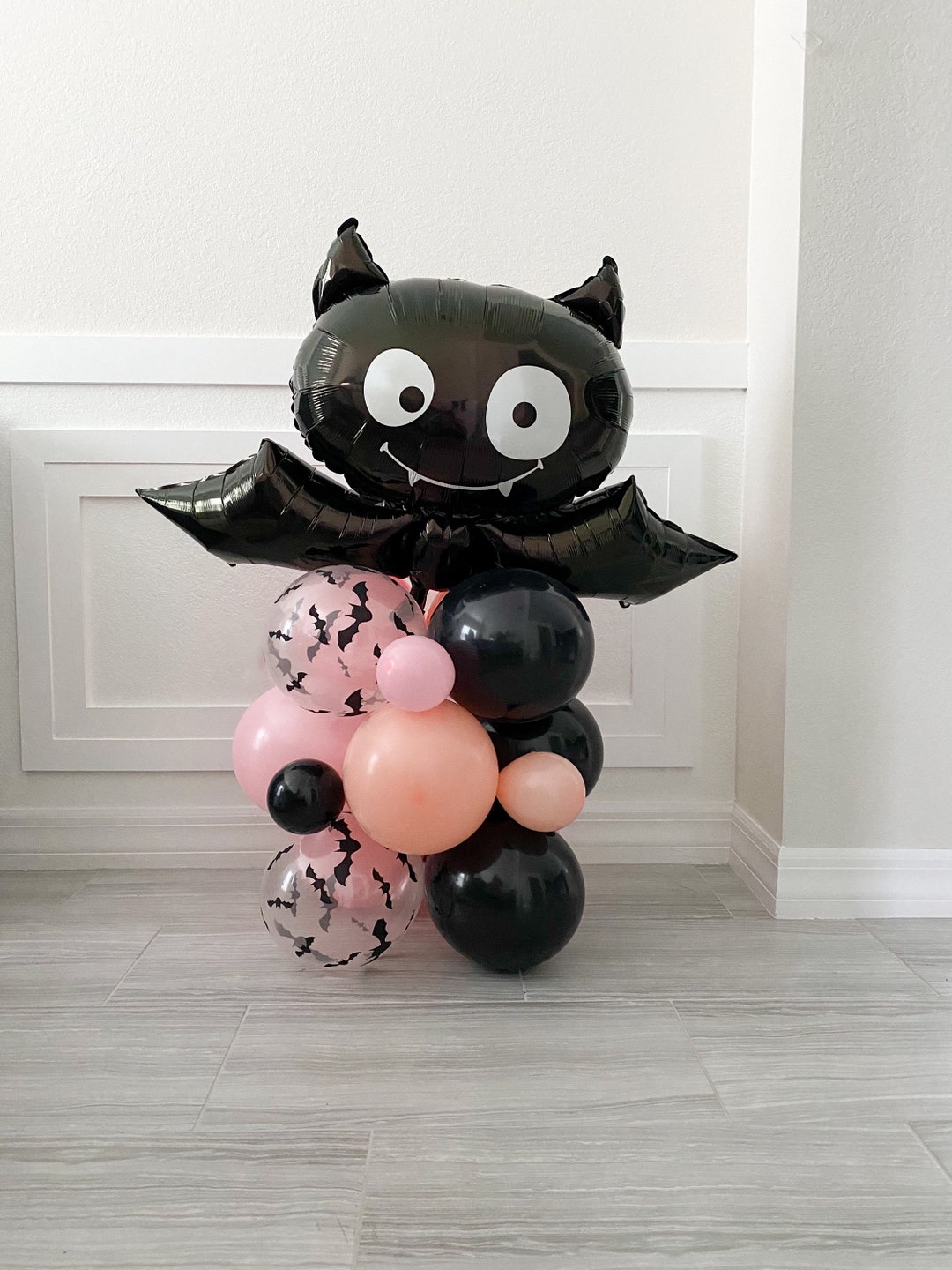Halloween Balloon Tower Pastel Halloween Party Bat Party Spooky One Two ...