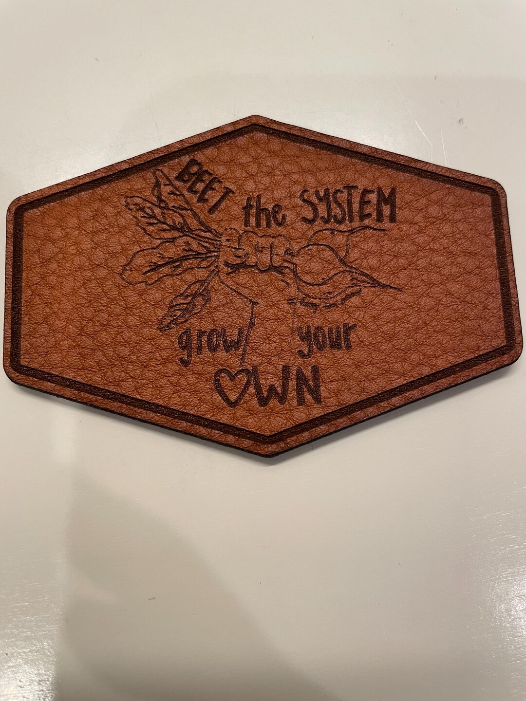 Beet the System Grow Your Own Leather Patch - Etsy