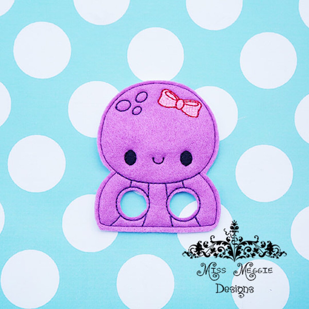 Octopus Finger Walker Puppet ITH Embroidery Design File - Etsy