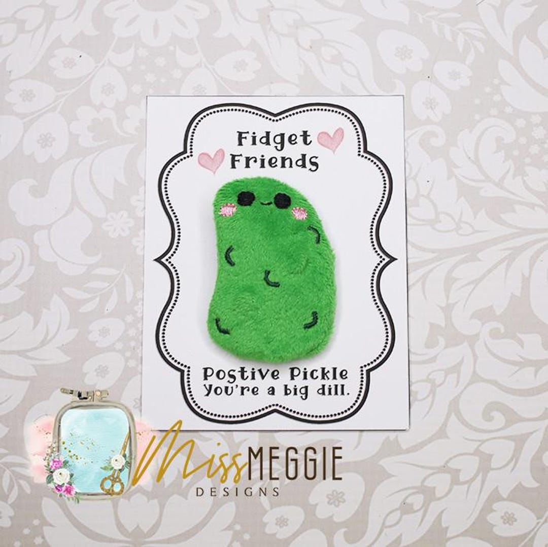 Fidget Friend, Worry Pet, Pocket, Positive Pickle ITH Embroidery ...