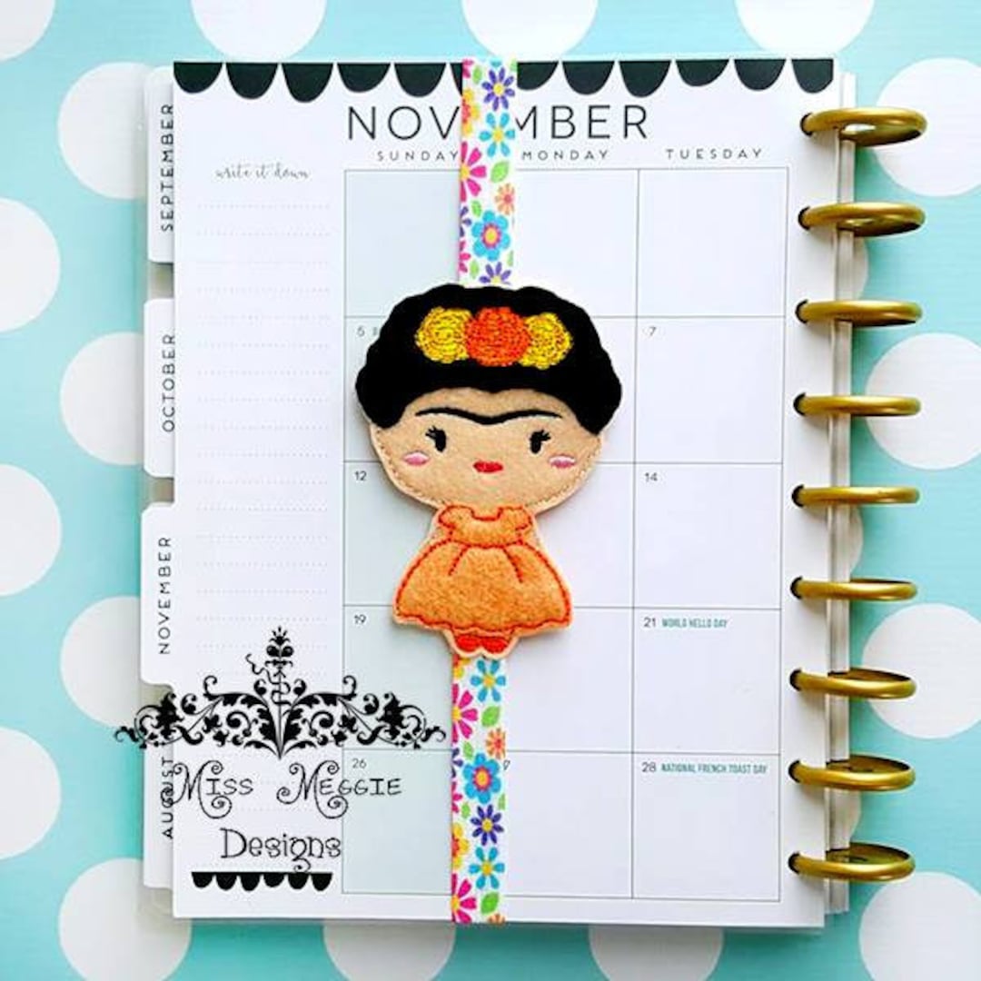 Frida Painter Bookmark ITH Embroidery Design File - Etsy