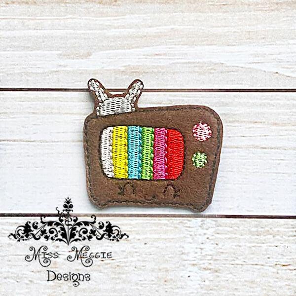 Vintage TV Kawaii Feltie ITH Embroidery Design File - Etsy