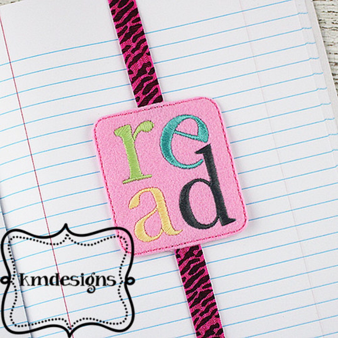 READ Book Band Bookmark ITH Embroidery Design File - Etsy