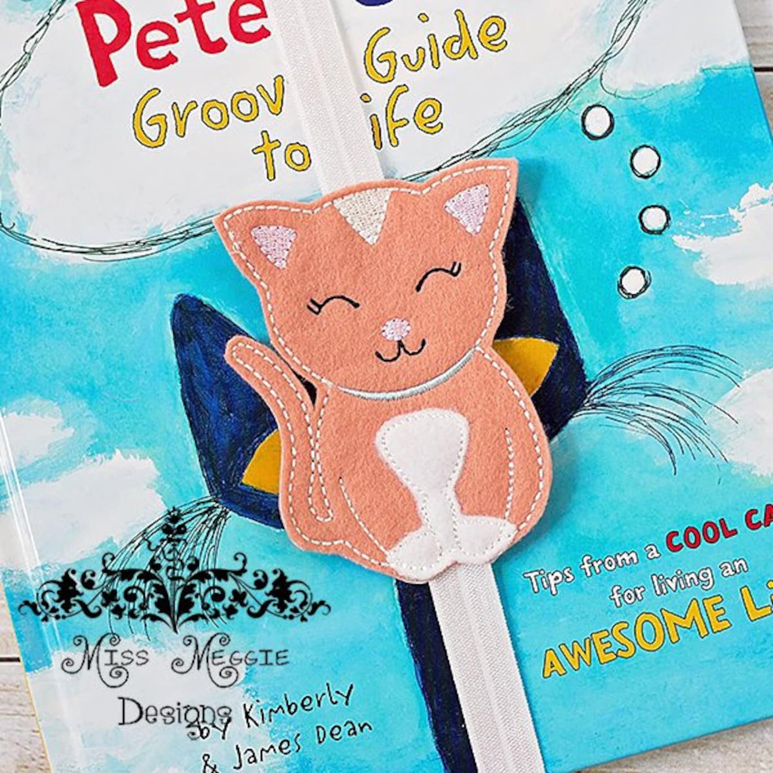 Kitty Cat Bookmark ITH Embroidery Design File - Etsy