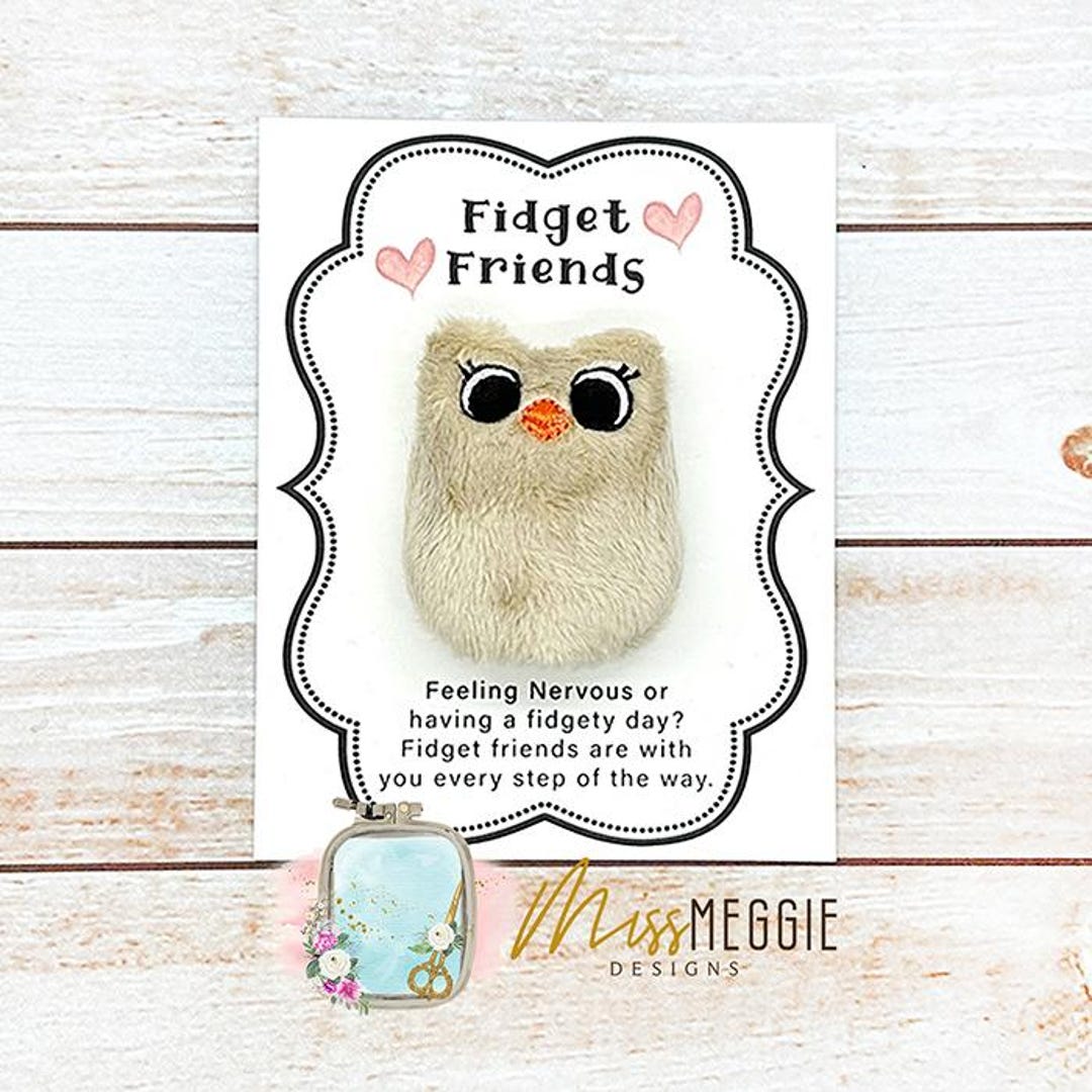 Fidget Friend, Worry Pet, Pocket, Owl ITH Embroidery Digital Design ...