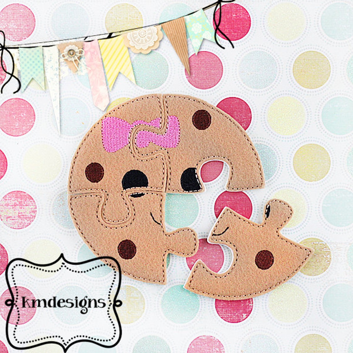 4 Piece Preschool Chocolate Chip Cookie Girl Puzzle Digital - Etsy