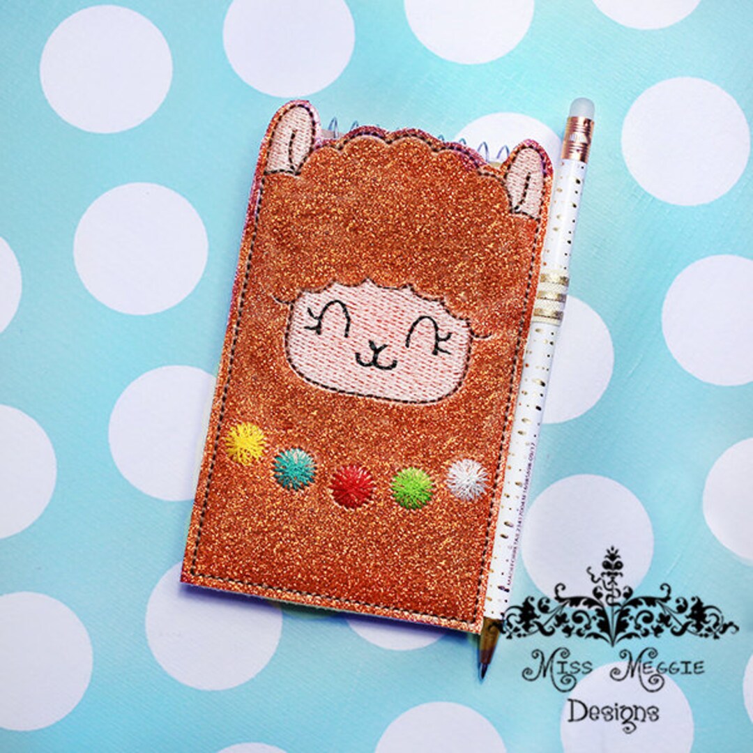 Llama 3x5" Memo/notepad Cover ITH Embroidery Design File - Etsy