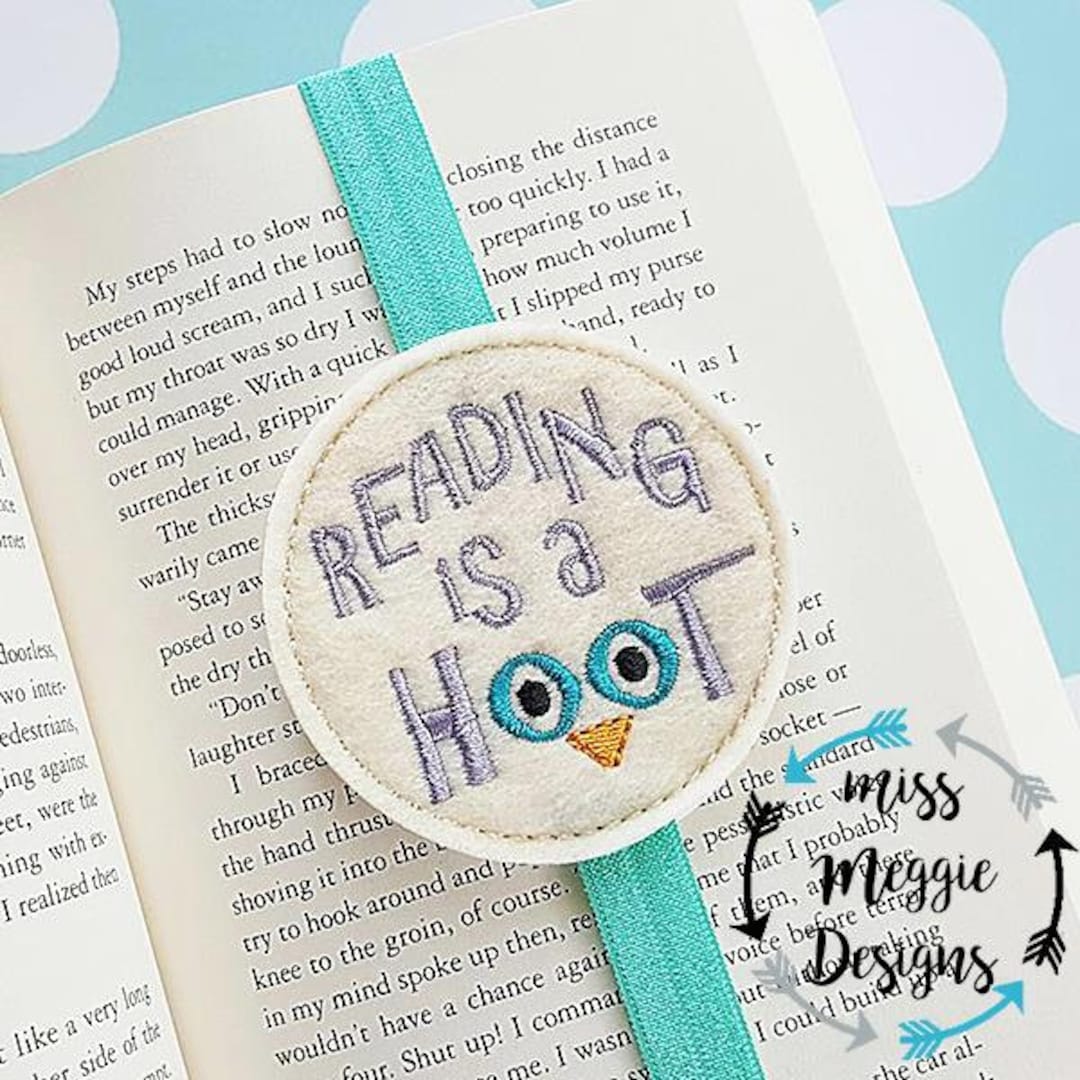 Reading is a Hoot Bookmark ITH Embroidery Design File - Etsy