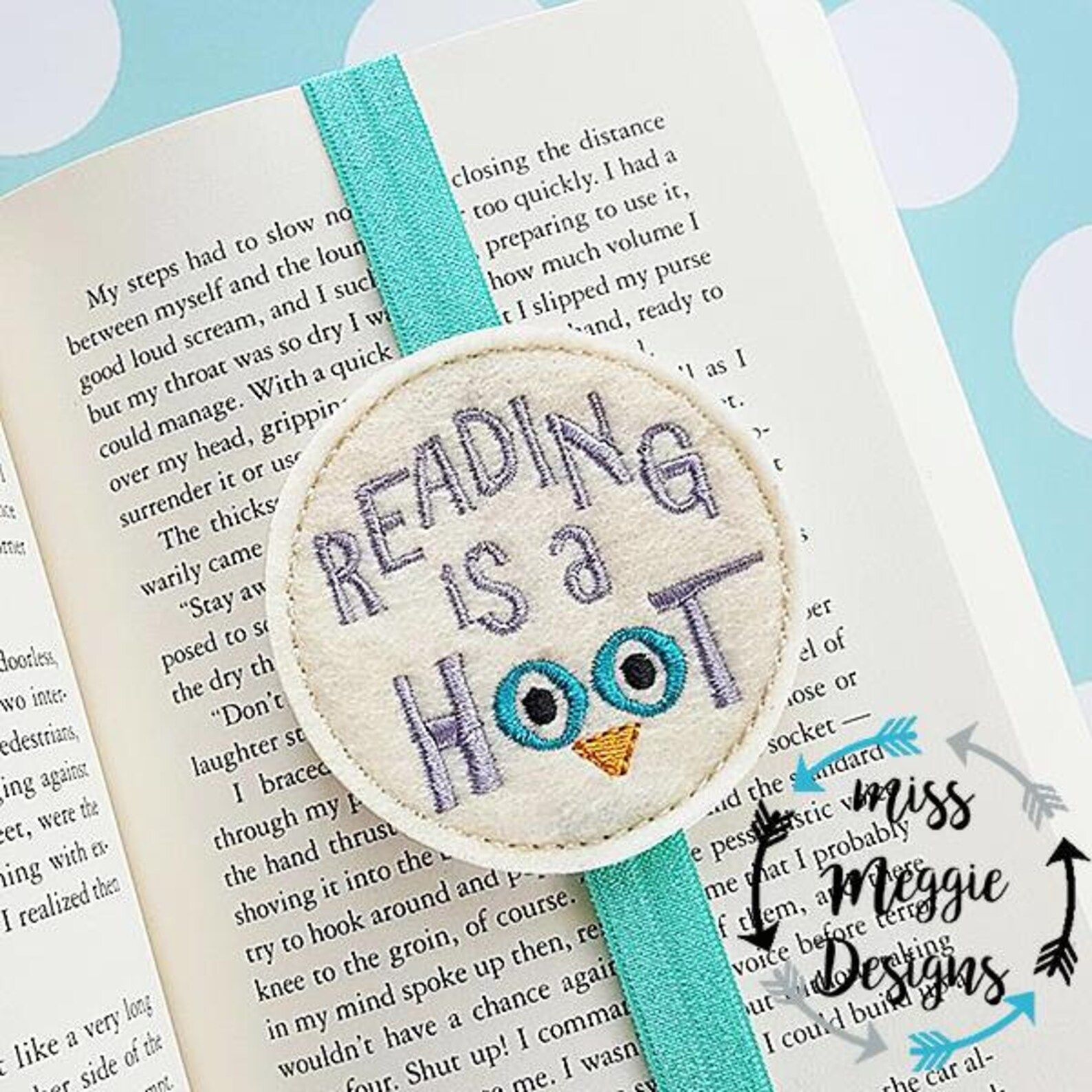 Reading is a Hoot Bookmark ITH Embroidery Design File - Etsy