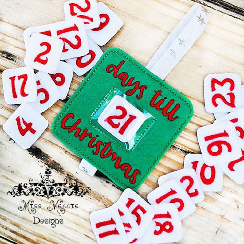 Christmas Count Down Bookmark ITH Embroidery Design File - Etsy
