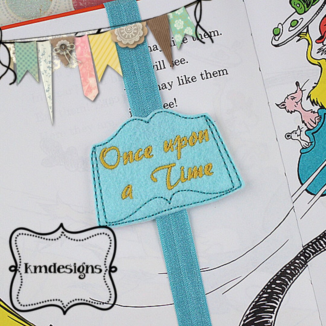 Book Once Upon a Time ITH Headband Bookmark Embroidery Digital Design ...