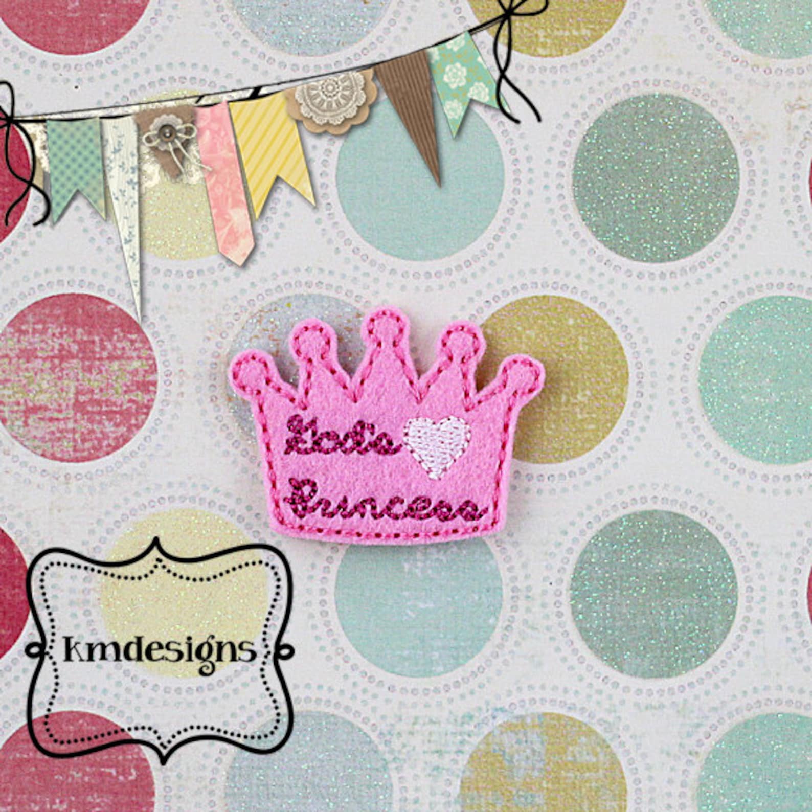 God's Princess Crown Digital ITH Feltie Embroidery Design | Etsy