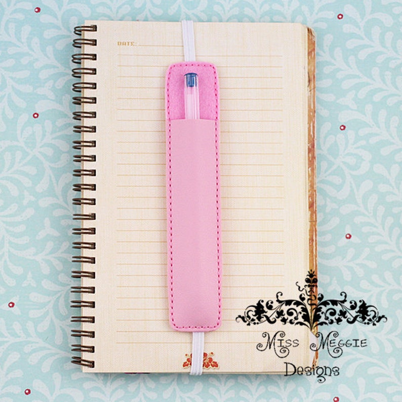 Book Planner Pen Holder ITH Embroidery Design File - Etsy