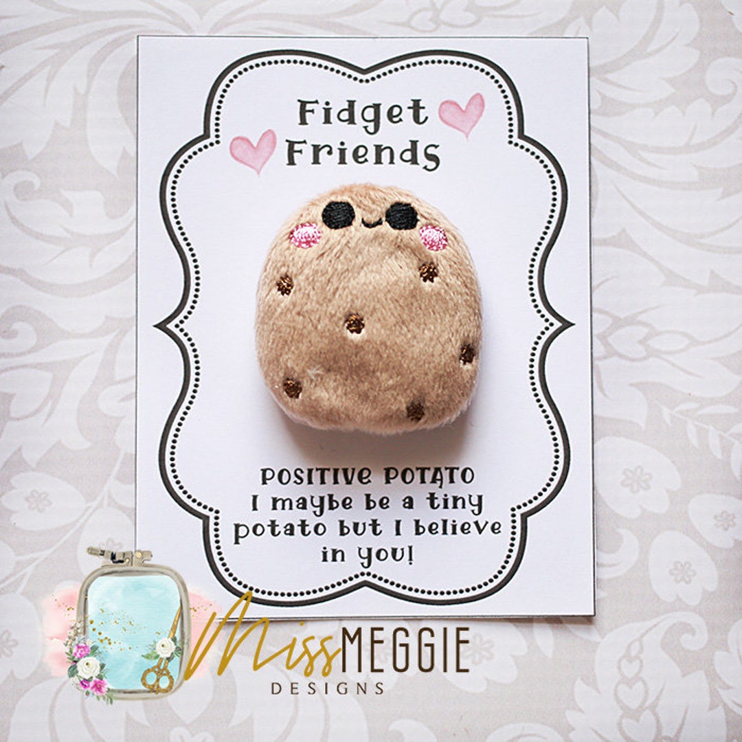 Fidget Friend, Worry Pet, Pocket, Positive Potato ITH Embroidery ...