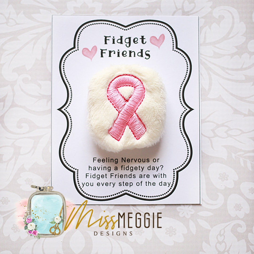 Fidget Friend, Worry Pet, Pocket, Awareness Ribbon ITH Embroidery ...