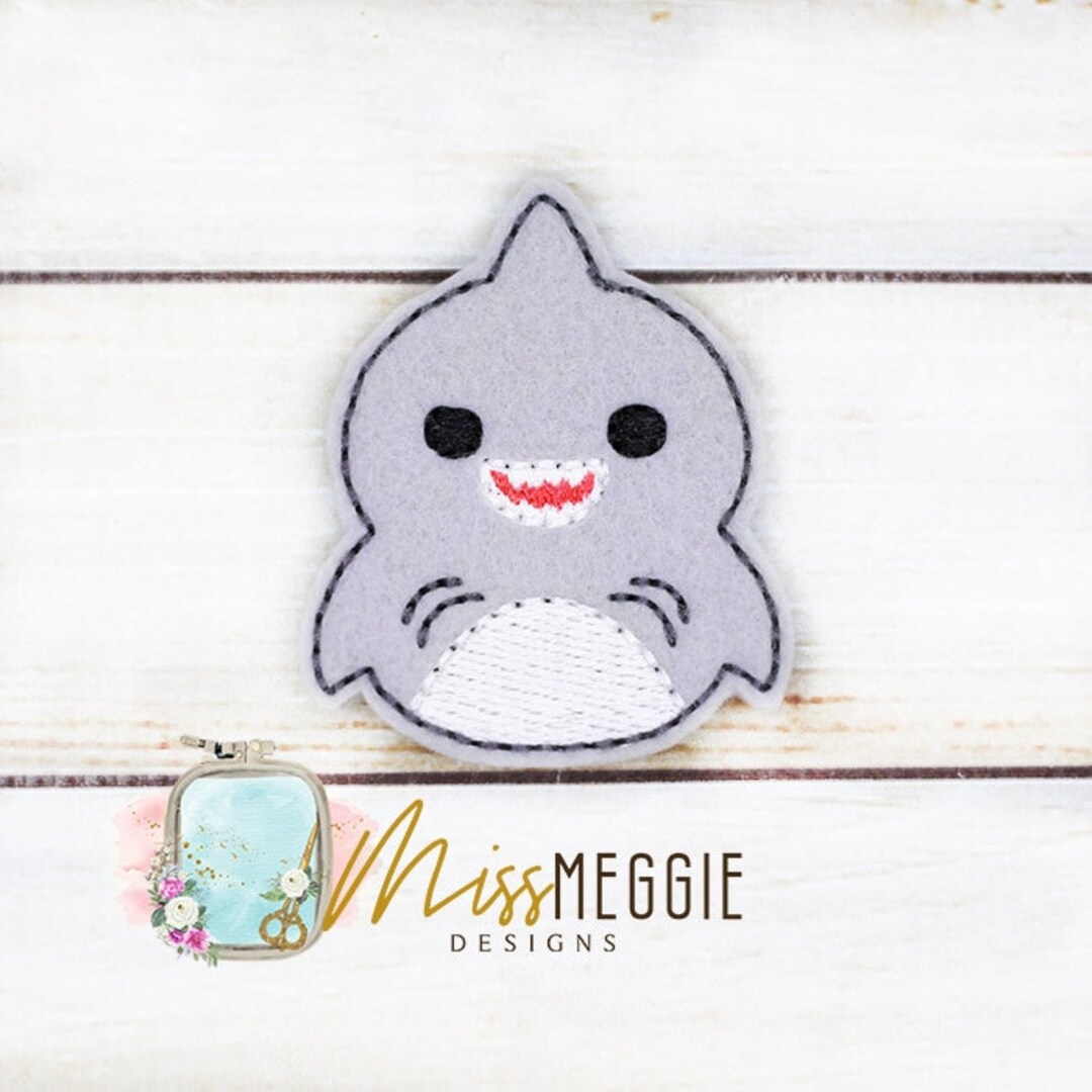 Wobble Shark Feltie ITH Embroidery Design Digital File - Etsy