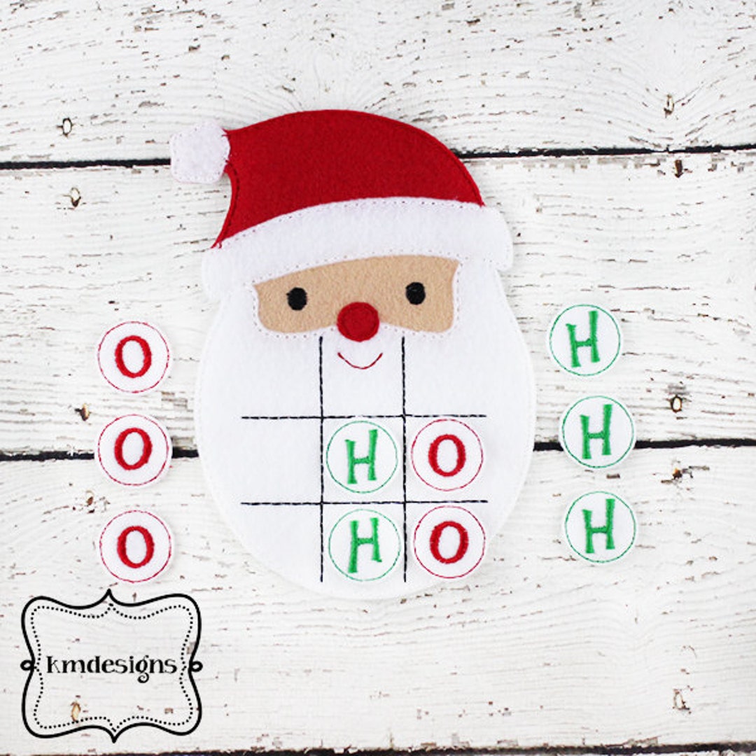 Christmas Santa Ho Ho Ho TTT Board Set ITH Embroidery Design File 5x7 ...