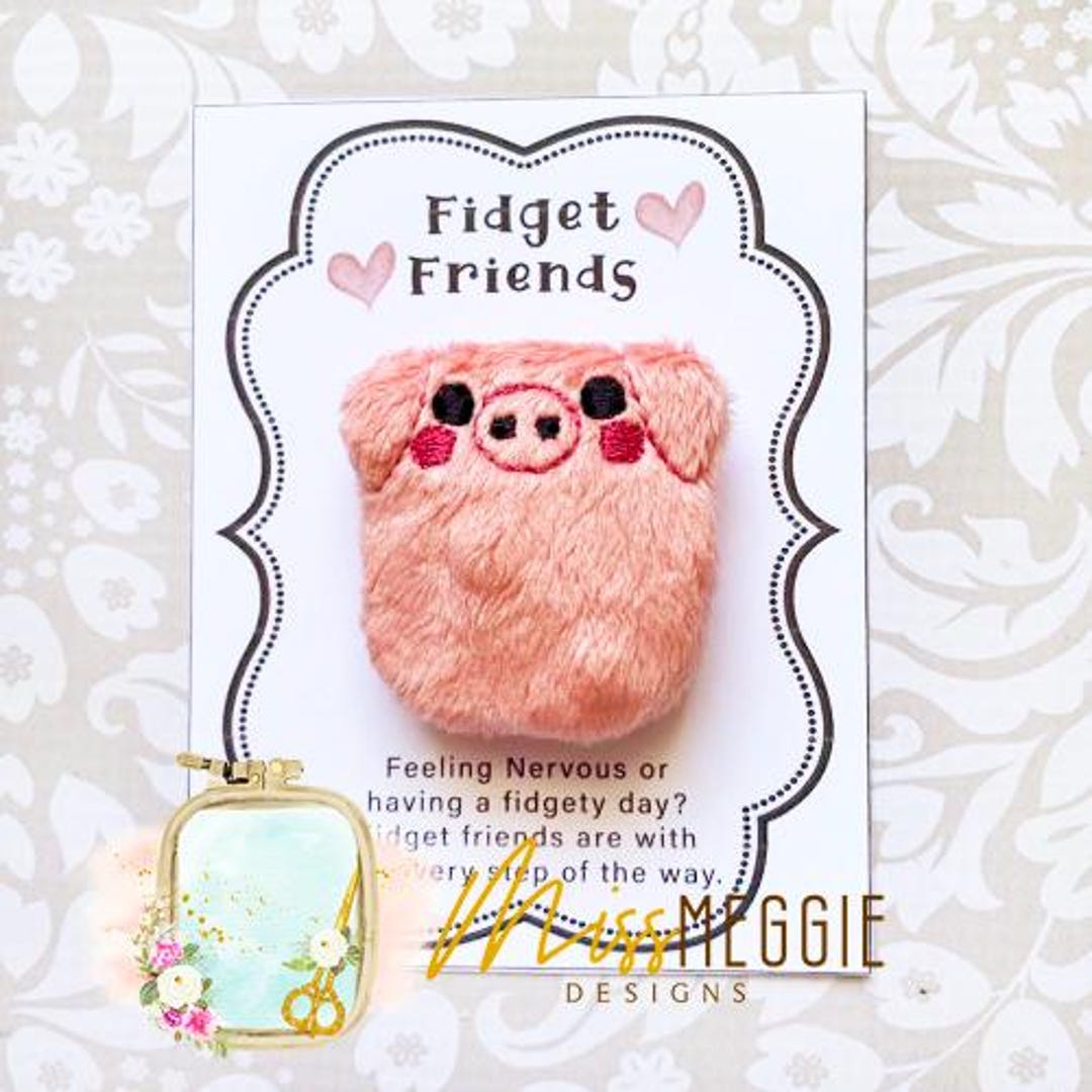 Fidget Friend, Worry Pet, Pocket, Positive Pig Piggy ITH Embroidery ...
