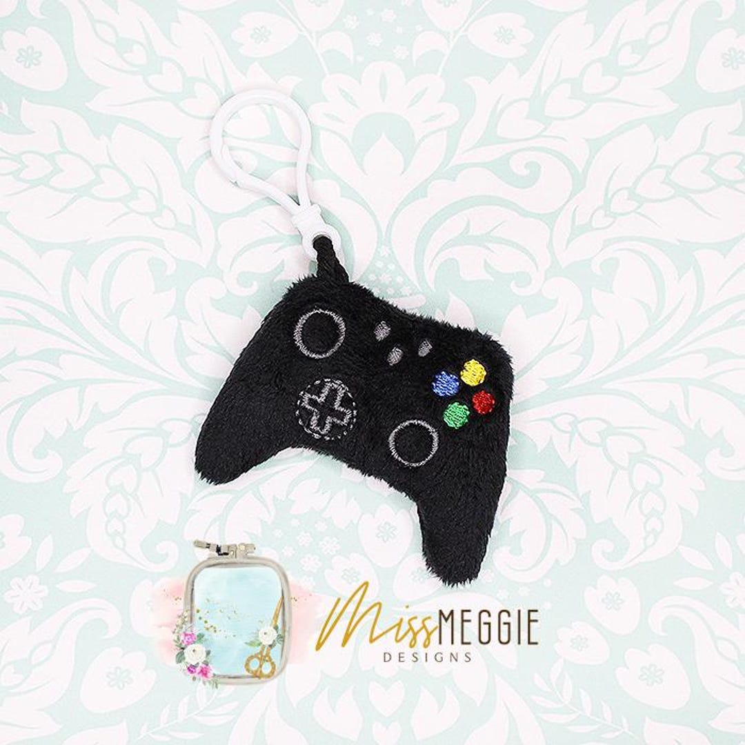 Stuffie Keychain Video Game Controller ITH Embroidery Digital Design ...